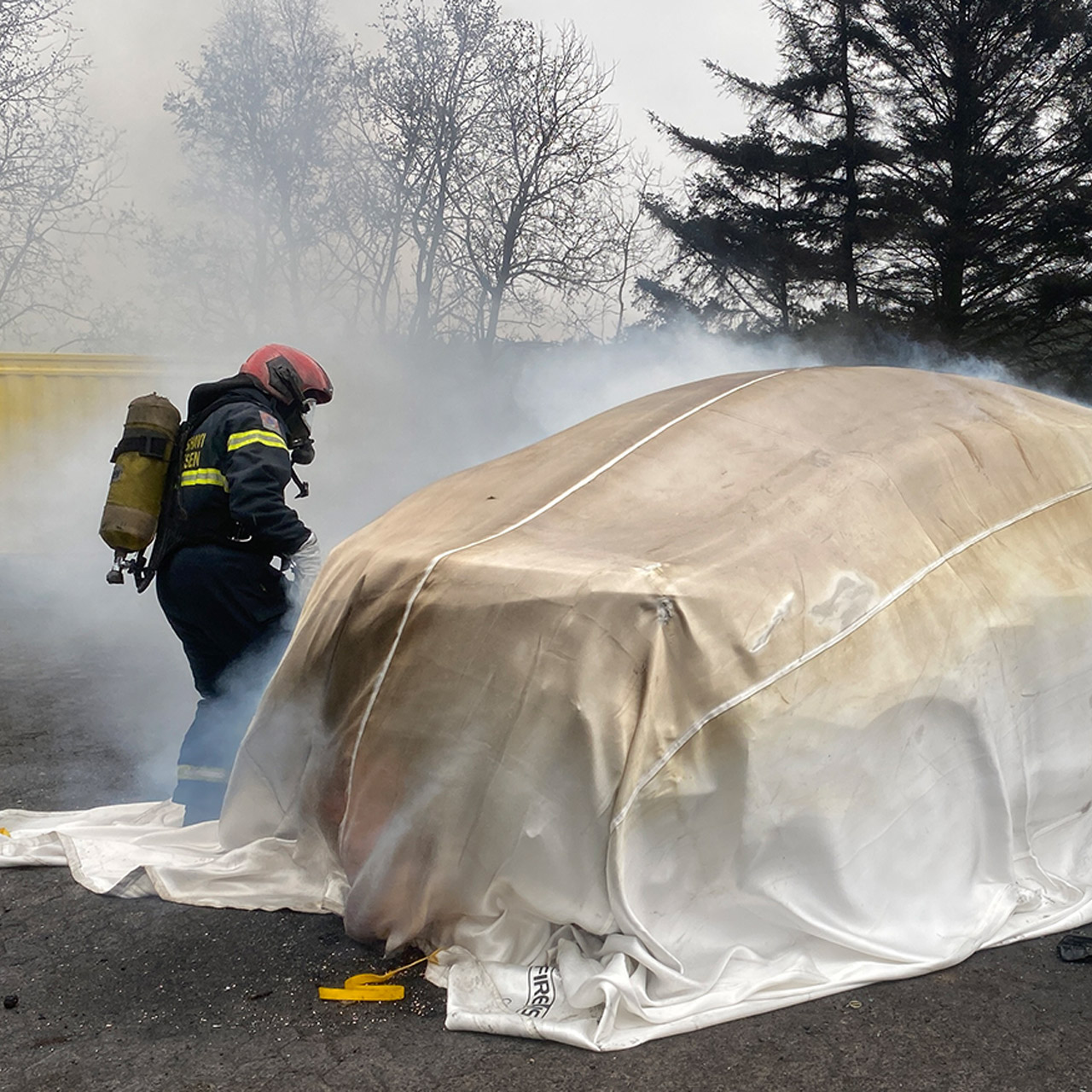 Fire Blanket Fire Isolator for Electric Vehicle Fires - 3MON